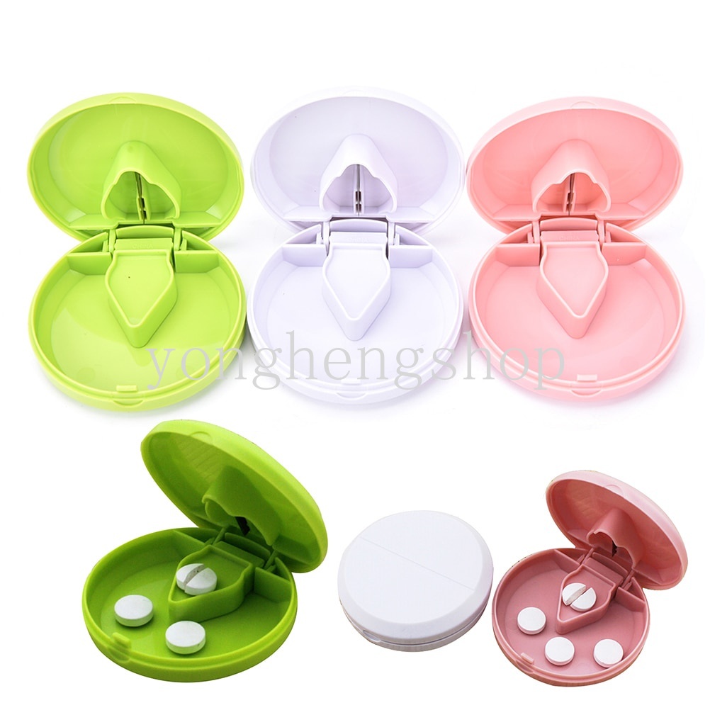 Medical Pill Splitter Storage Tablet Cutter Divider Container Portable ...