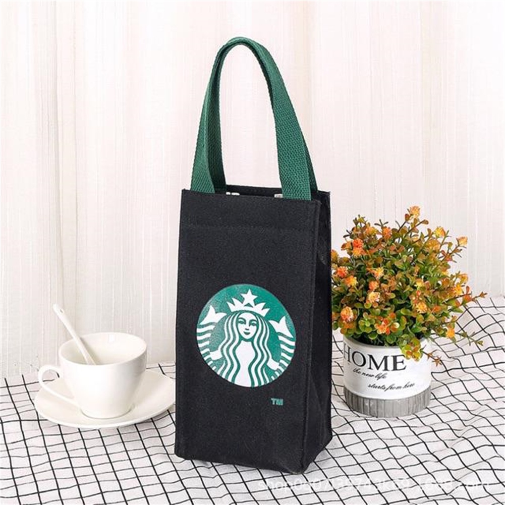 Starbucks Canvas Bag Bottle Holder Bottle Bag High Quality Small Hand ...