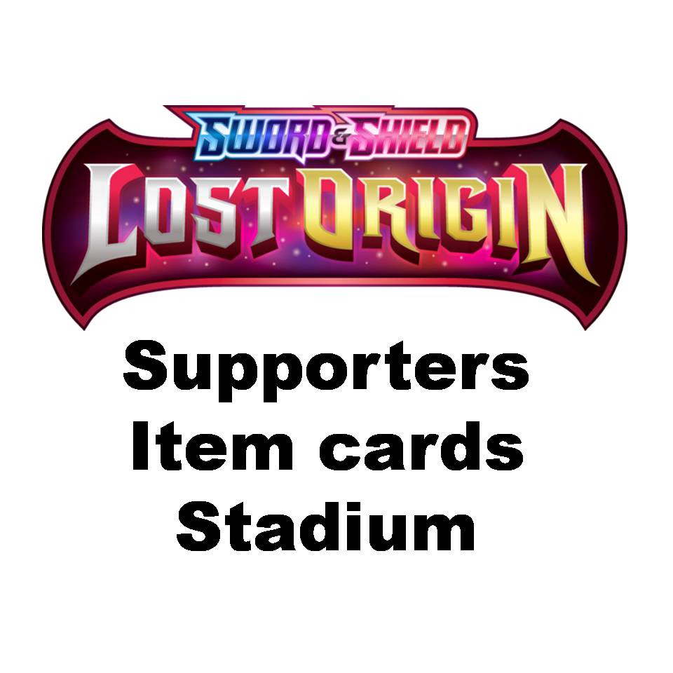Pokemon TCG Lost Origin - Supporters, Items, Stadiums cards | Shopee ...