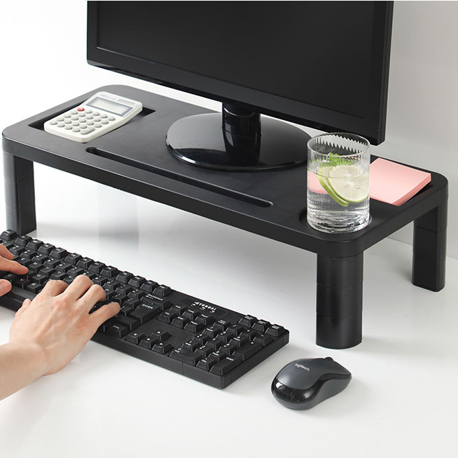 JUJIAJIA Adjustable Computer Shelf Screen Base TV Monitor Stand Desktop ...