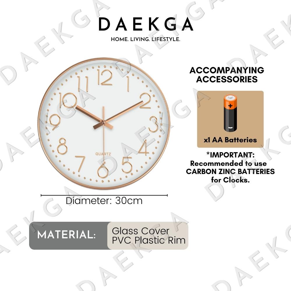 Wall Clock 30cm / Minimalist Wall Clock / Nordic Quartz Wall Clocks ...