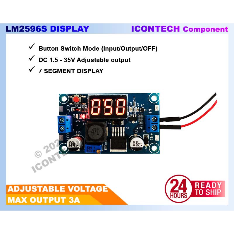 LM2596S Step down module Buck Converter LM2596 Display 7 Segment Power Module | Shopee Singapore