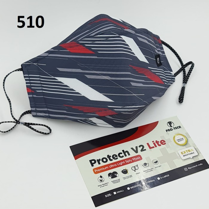 Protech V2 LITE PREMIUM 5ply Fabric MASK MOTIF 510 | Shopee Singapore