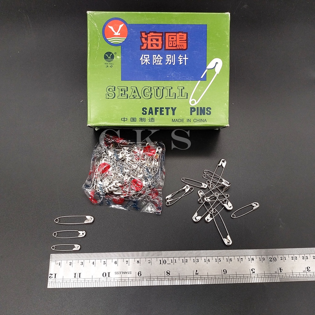 Seagull safety pins (1 piece in 3 sizes) | Shopee Singapore