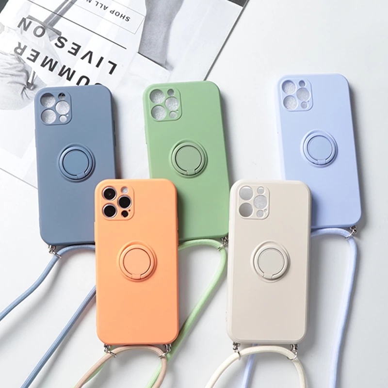 Samsung Galaxy S22 Ultra S21 Plus S20 FE Liquid Ring Holder Strap Case Crossbody Cord Lanyard ...