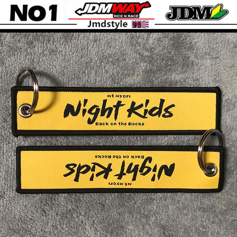 Initial D JDM Style Embroidered Nylon Woven Personality Fashion Metal ...