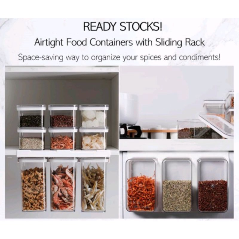 GOOD QUALITY - Kitchen Airtight Food Condiments Spices Container ...
