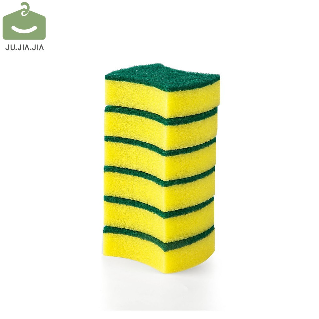 6PCS Double-sided Cleaning Sponge Wiping Thickening Household Cleaning ...