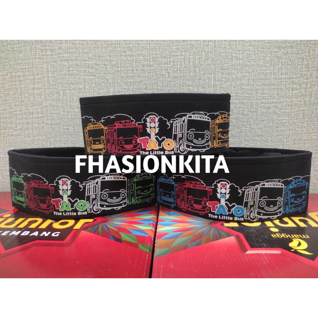Fhasionkita - Black Songkok Child Tayo Cartoon Character Screen ...