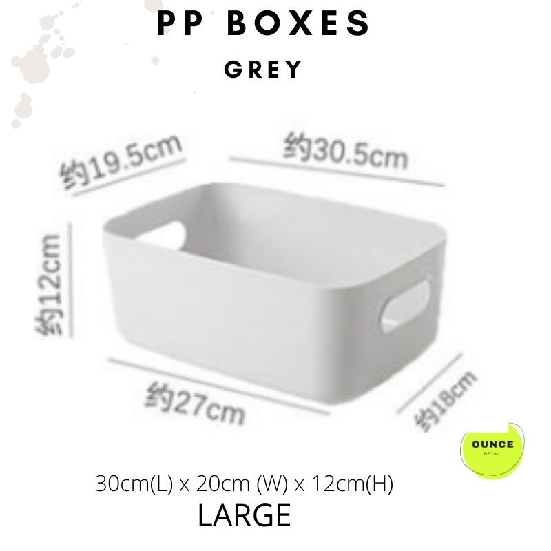 Organisers Storage Boxes PP Acrylic Containers Kitchen Wardrobe Shelf ...