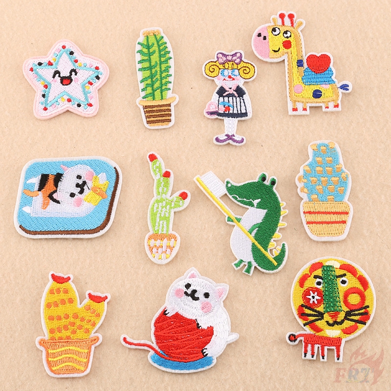 ☸ INS Patch ☸ 1Pc Cartoon Patch Diy Iron-on/Sew-on Embroidered Clothes Badges Patches | Shopee ...