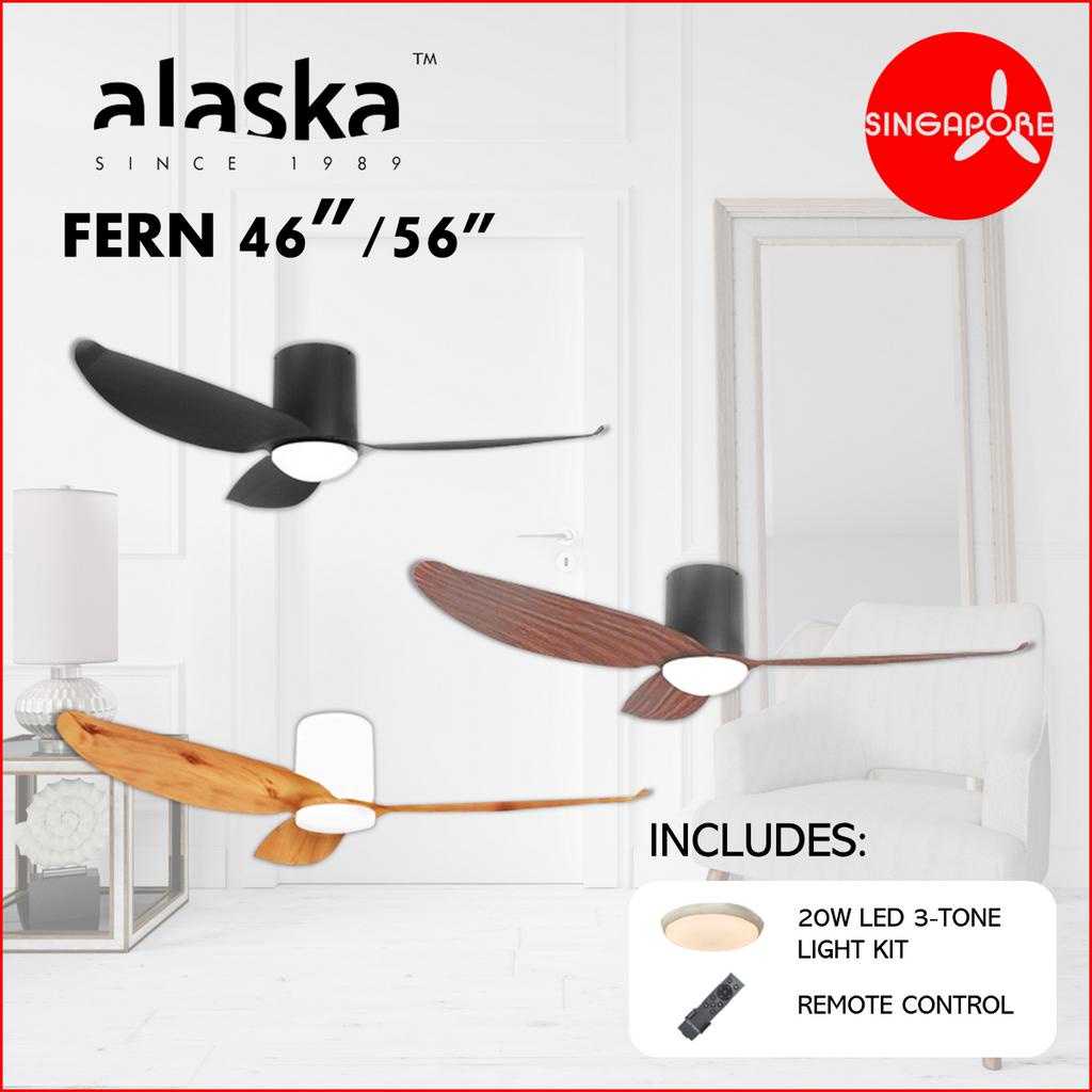 Alaska Fern III 46" 56" Ceiling Fan DC Motor Ceiling Fan with Slim LED ...