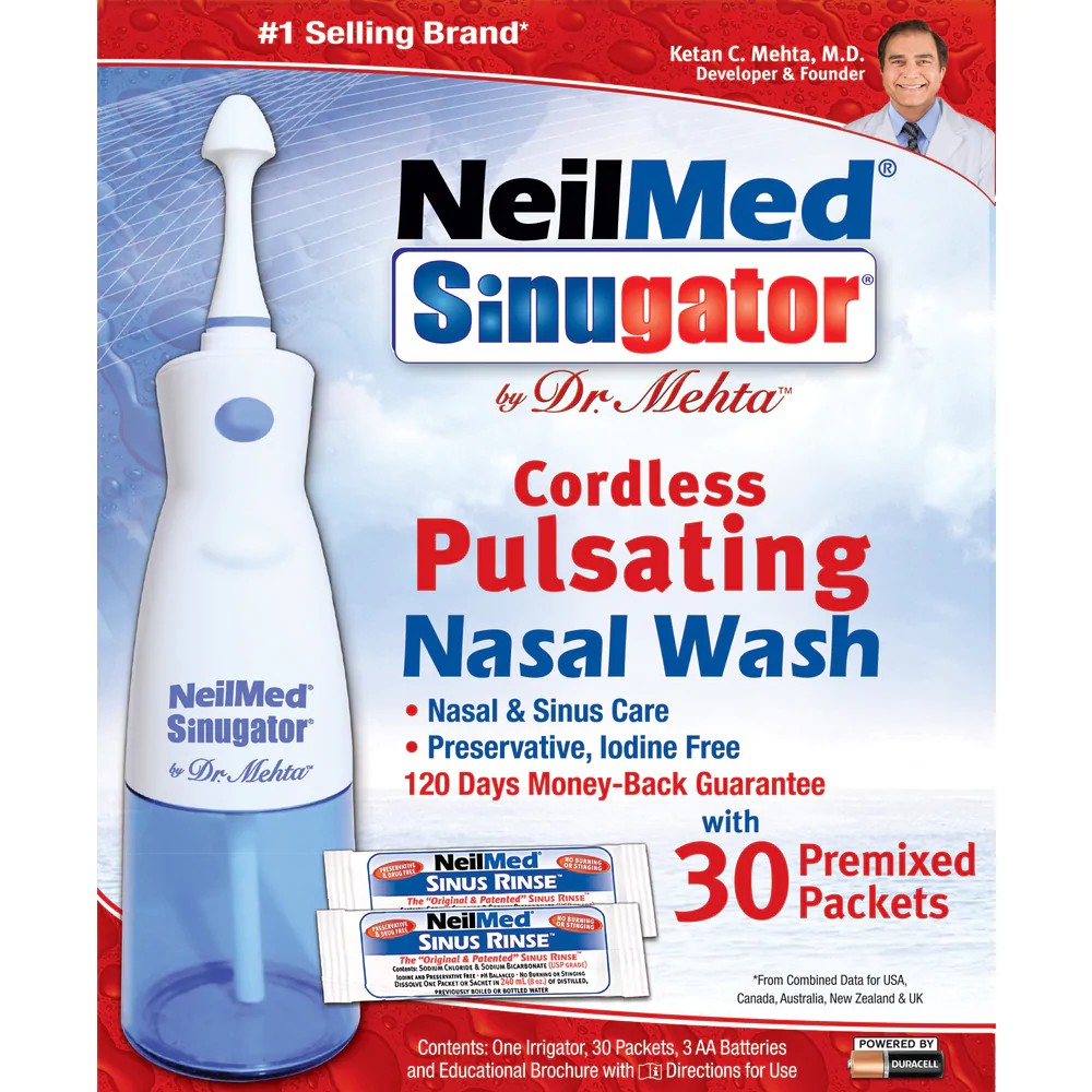 NEILMED Sinugator® Cordless Pulsating Nasal Wash 240ml | Shopee Singapore