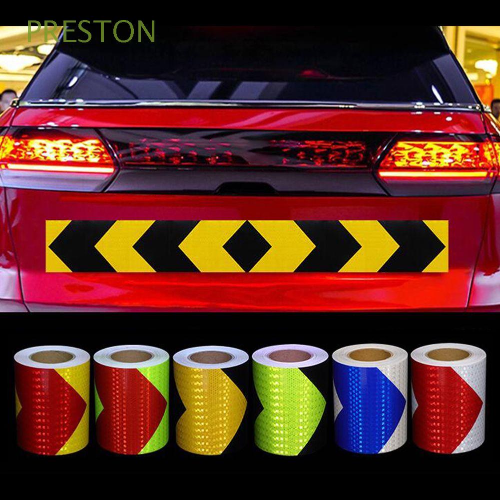 PRESTON Universal Car Safety Mark Stickers Anti-Collision Warning Light ...