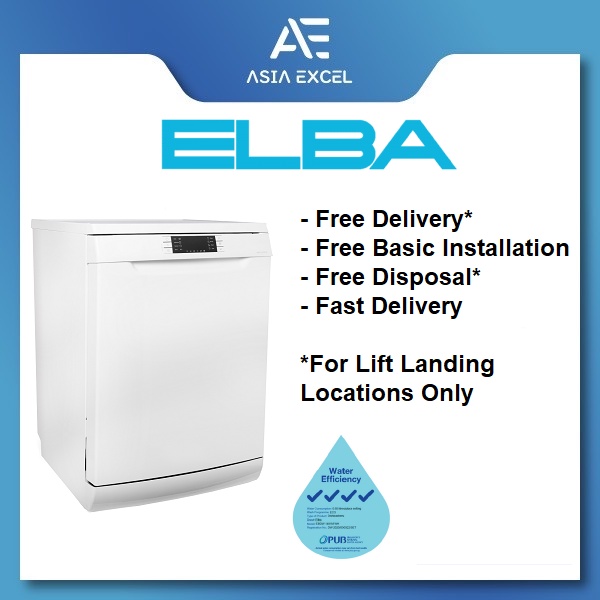 ELBA EBDW 1481M WH 14 PLACE SETTINGS FREE STANDING DISHWASHER | Shopee ...