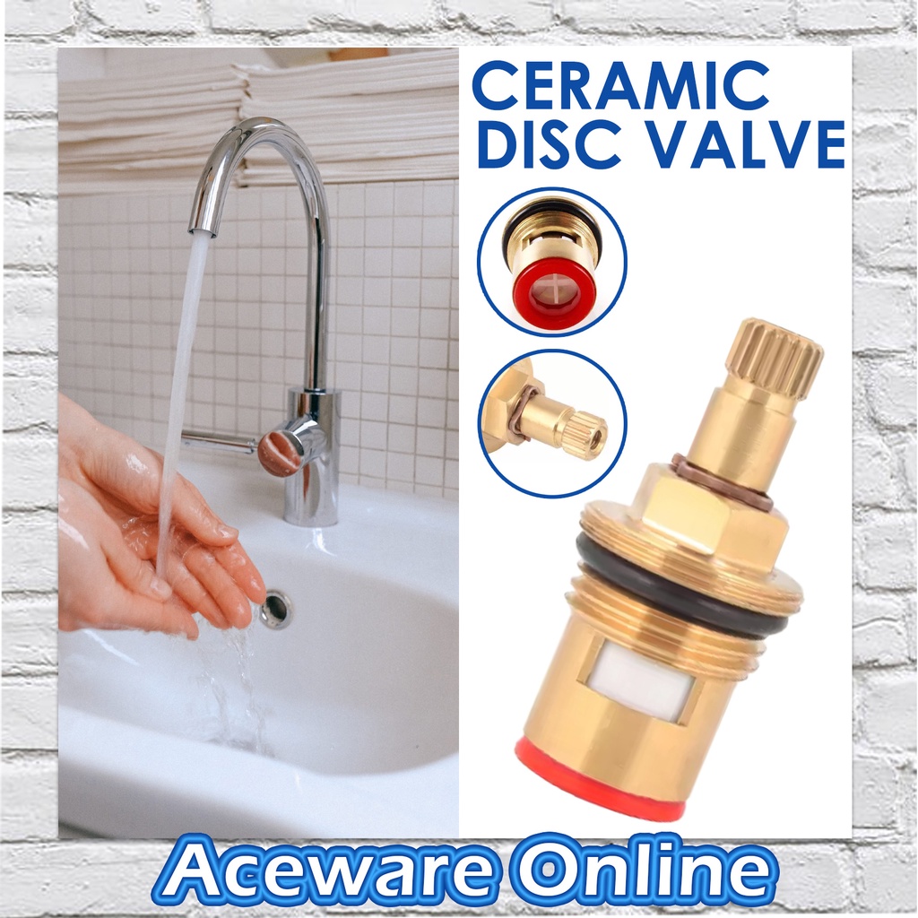 1/2” Faucet Part Tap Spindle With “M” Lock Slow Open Threaded Flange ...