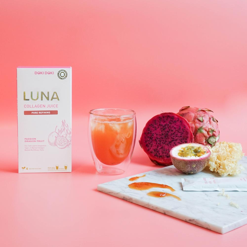 Doki Doki Luna Pore Refining Collagen Juice - Lychee Goji | Raspberry ...
