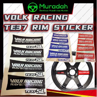 RIM STICKER RAYS VOLK RACING TE37 1SET 4PCS HIGH GRADE RIMS STICKER ...
