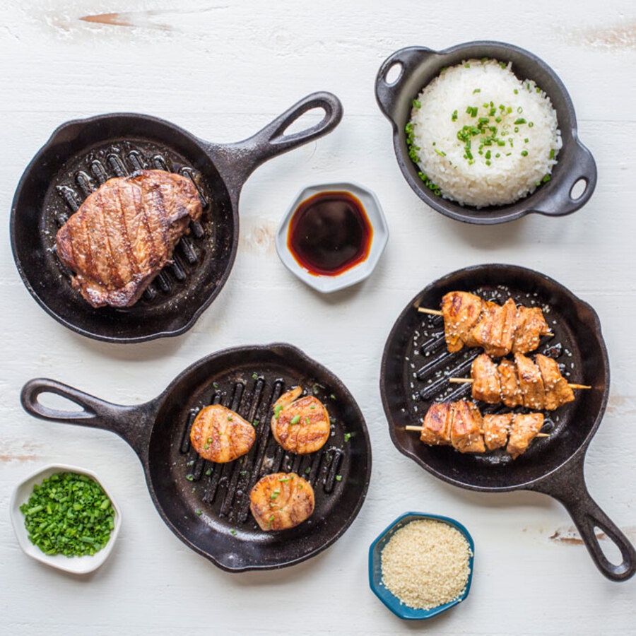 Lodge Cast Iron Grill Pans - 10.25 inch Square - Made in USA | Shopee ...