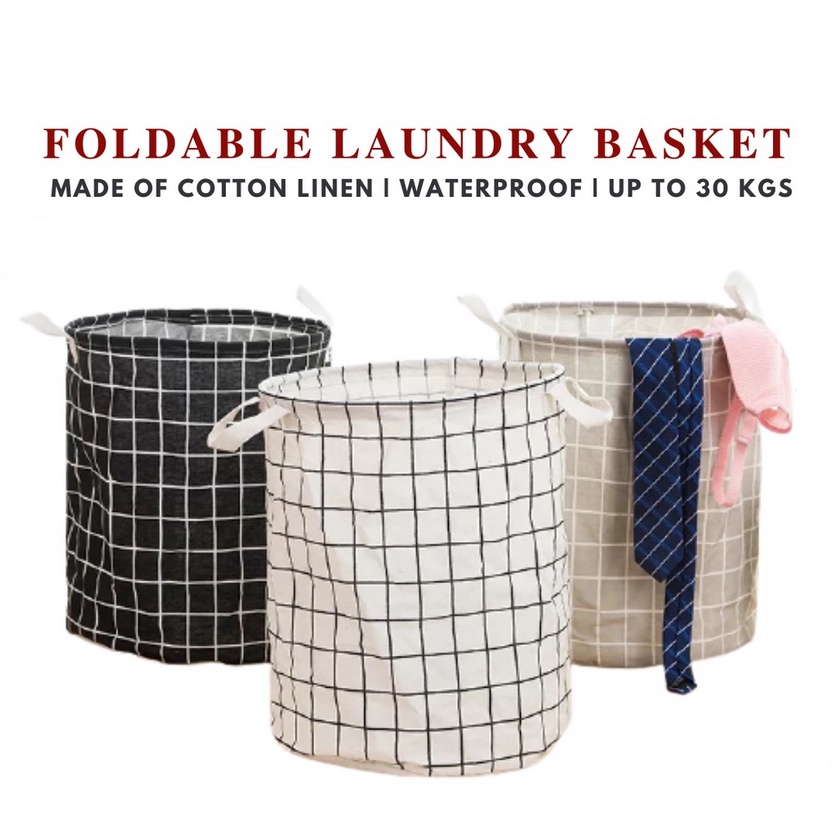Foldable Laundry Basket Storage Box Waterproof Large Bag Dirty Clothes ...