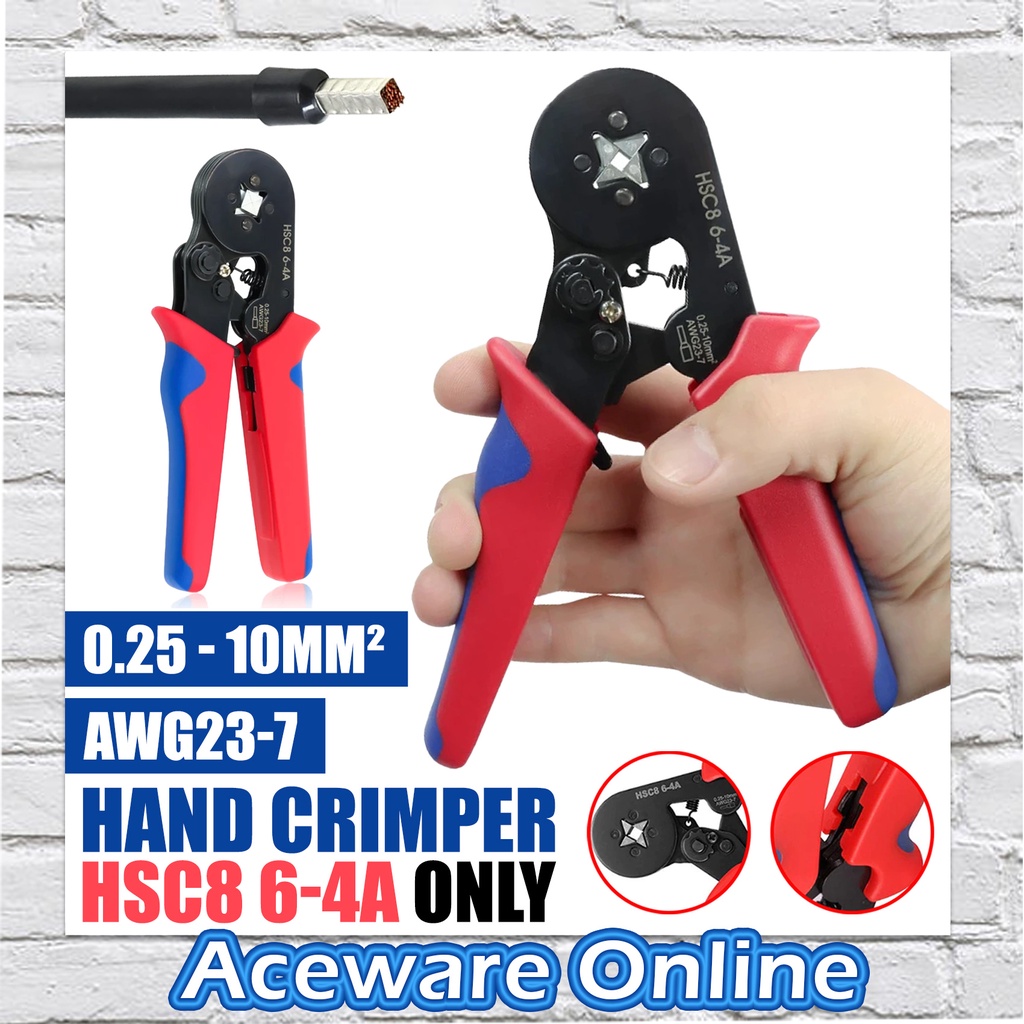 HSC8 6-4A Crimping Tool Wire Stripper Crimp Connector Plier Cable Wring ...