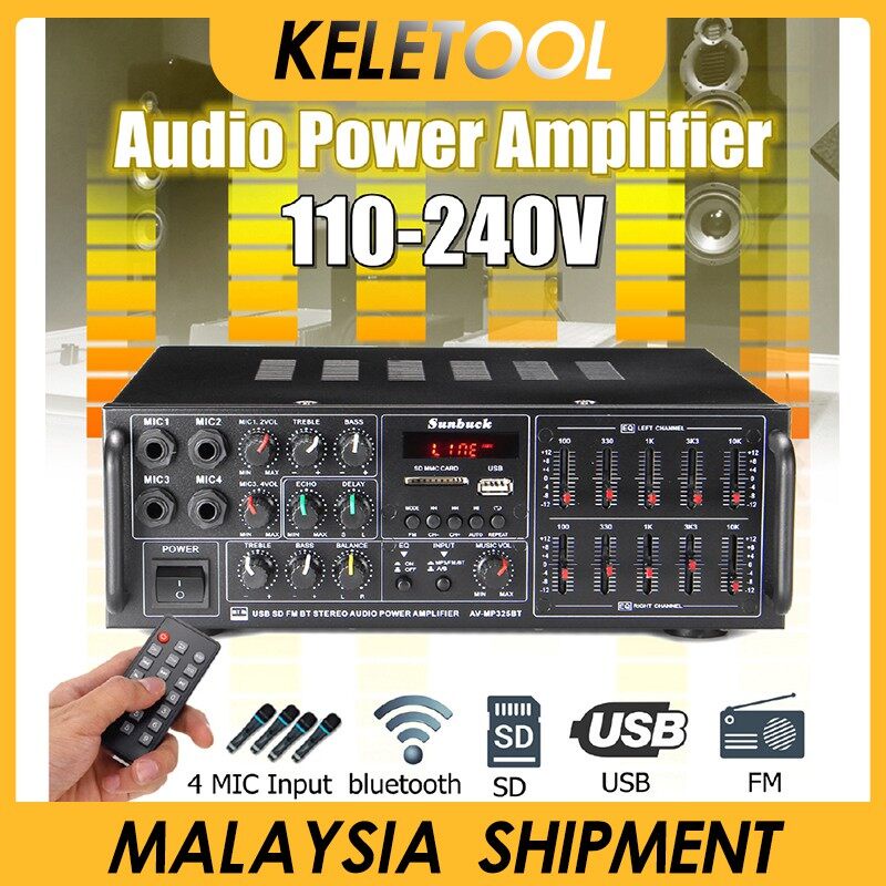 Audio Power Amplifier audio mixer 2000W 110-240V bluetooth Power ...