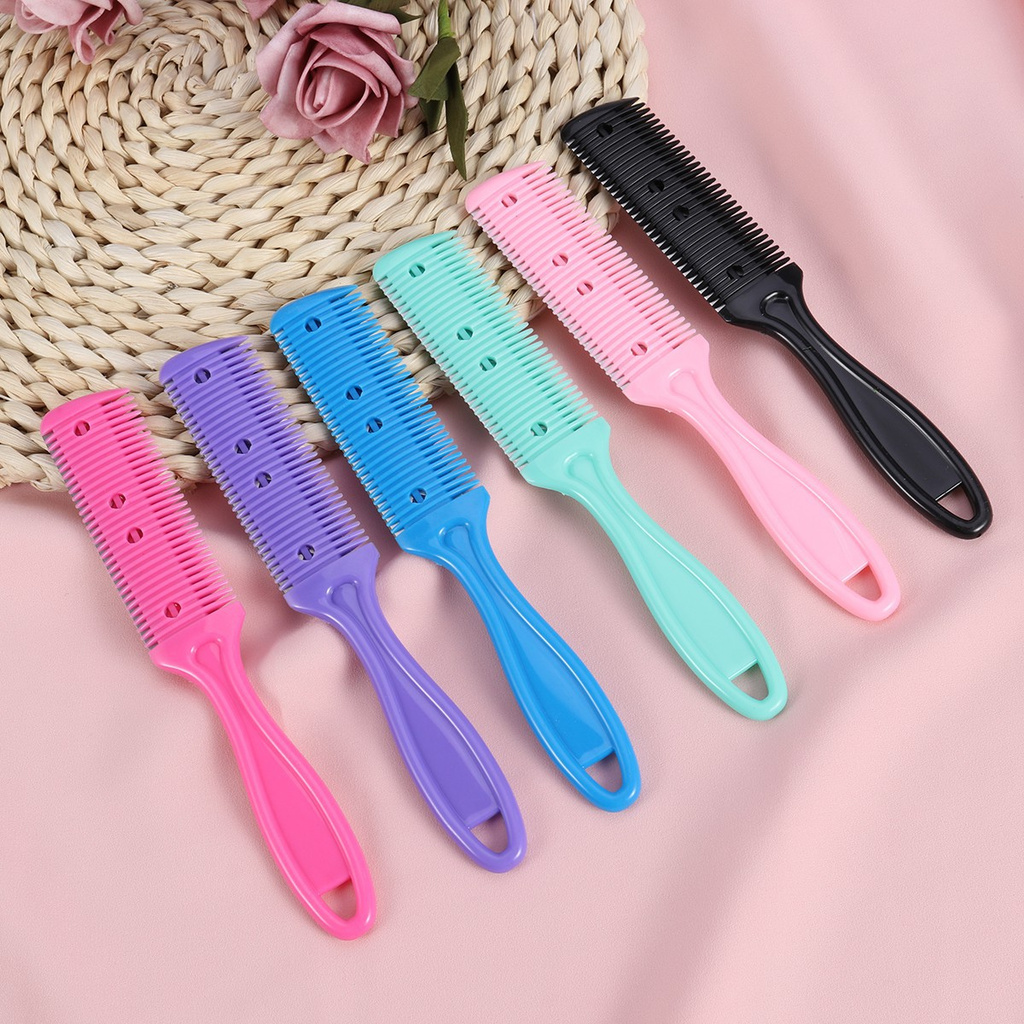 [Ready Stock] 6 Colors Hair Cutter Comb Double Side Haircut Scissors ...