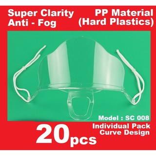 Spit Guard Mask [10pcs |20pcs ] Food Hygiene Mouth Shield Plastic Mask ...