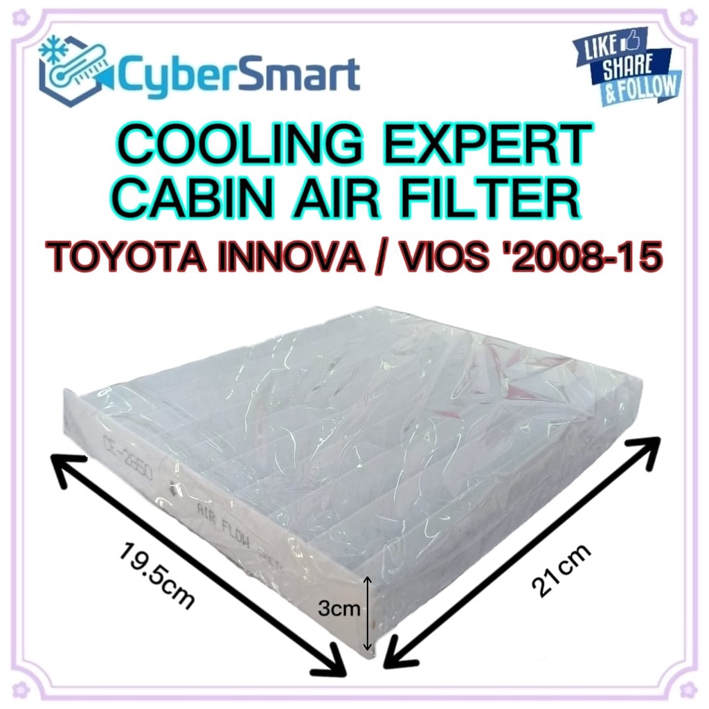 TOYOTA INNOVA / VIOS '2008-15 CABIN AIR FILTER (CE) | Shopee Singapore