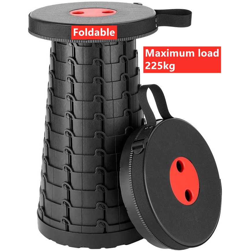 Portable Foldable Stool Folded Camping Stool Retractable Adjustable ...