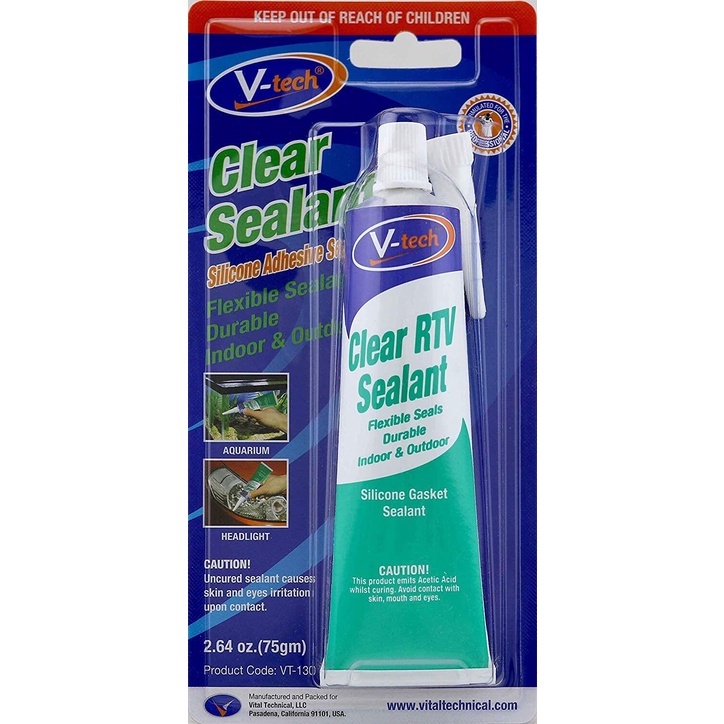 V-TECH VT-130(75GM)/VT-134 (32gm) CLEAR RTV SEALANT | Shopee Singapore