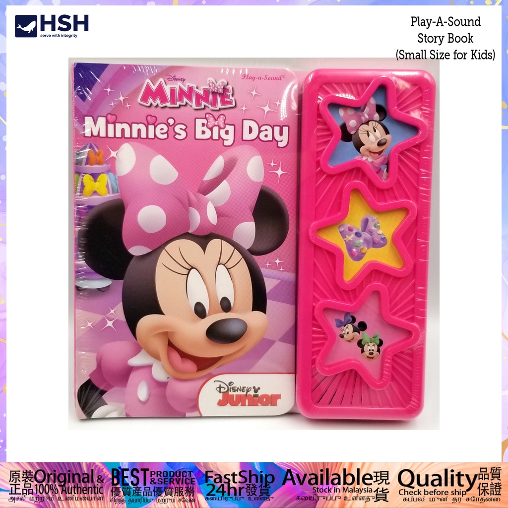 Play-a-Sound Disney - Minnie's Big Day Board book with 3 sounds, Baby's ...