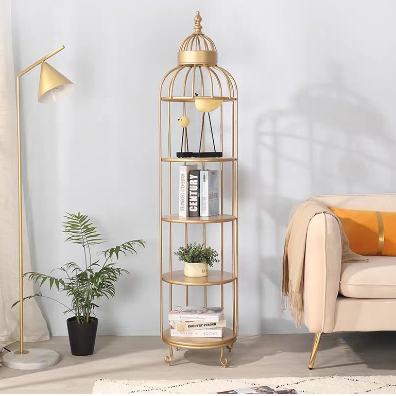 Nordic Shelf Simple Creative Birdcage Shelf Living Room Multi Floor ...
