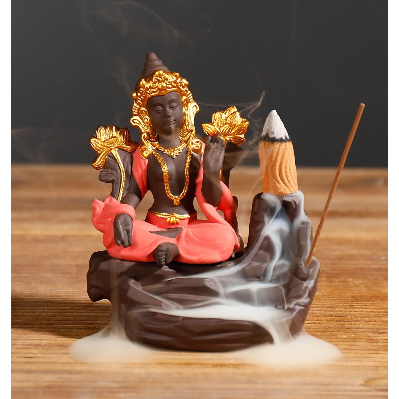 【Backflow Burner | Buddha Shakyamuni + Free 30 Backflow Incense Cone ...