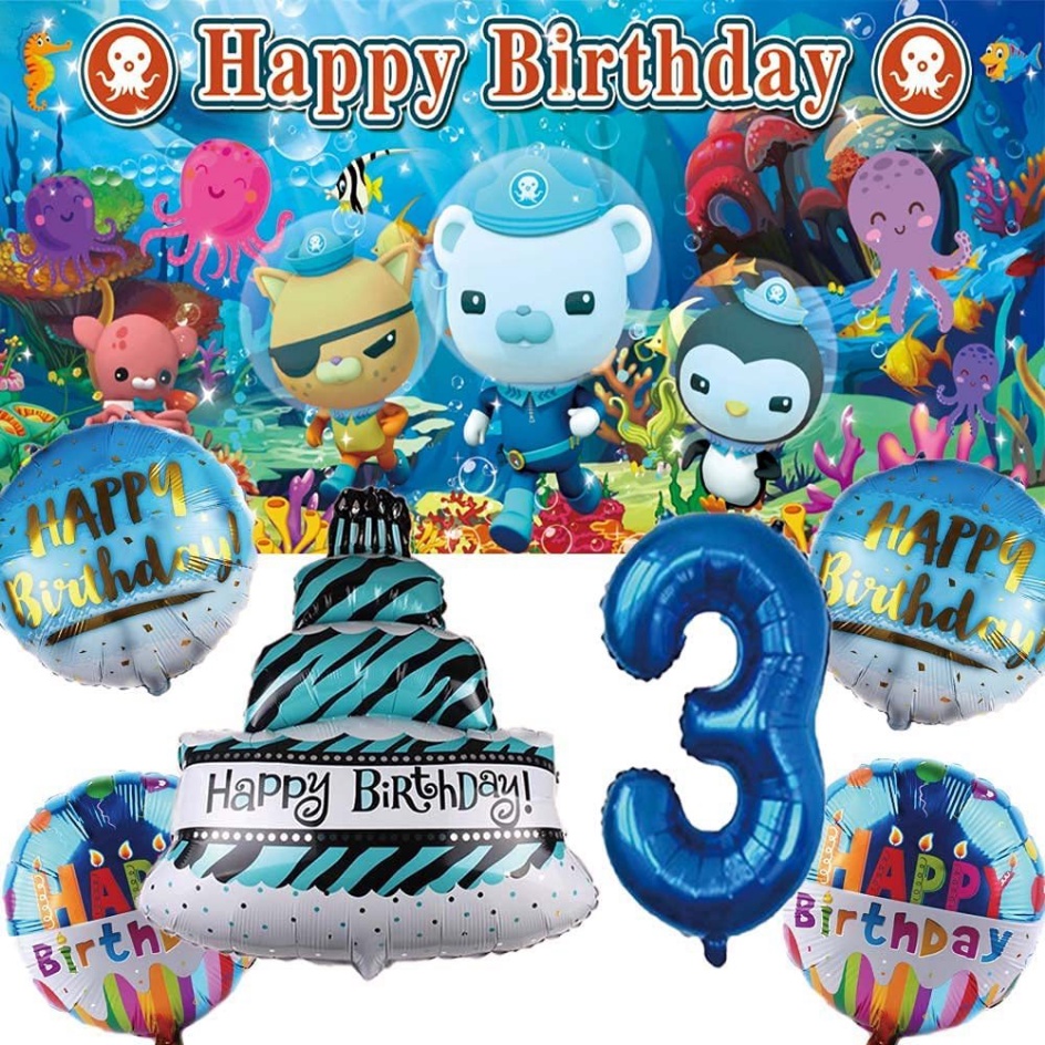 New The Octonauts Theme Birthday Party Aluminum Film Balloons Set ...