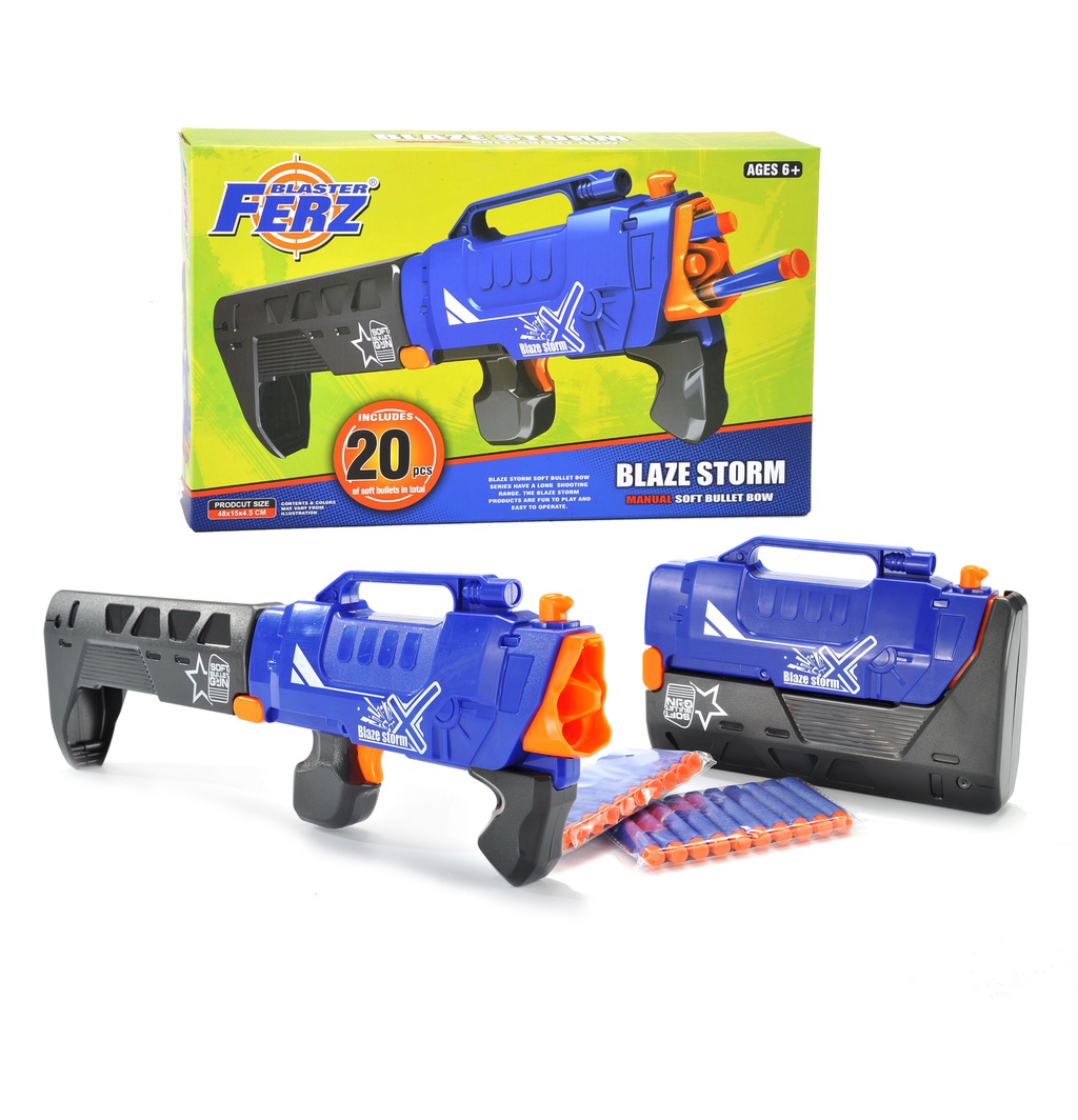 FERZ Armore Foldable-Stock Firearm Foam Dart Blaster | Shopee Singapore