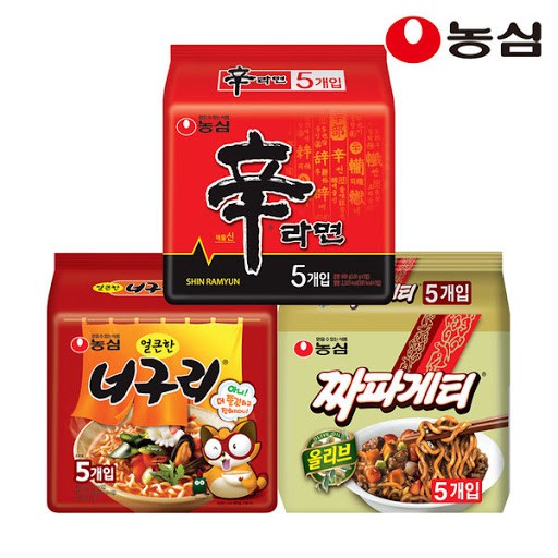 KOREA NONGSHIM MULTI PACK Shin Ramyun/Neoguri/Chapaghetti Spicy Instant ...