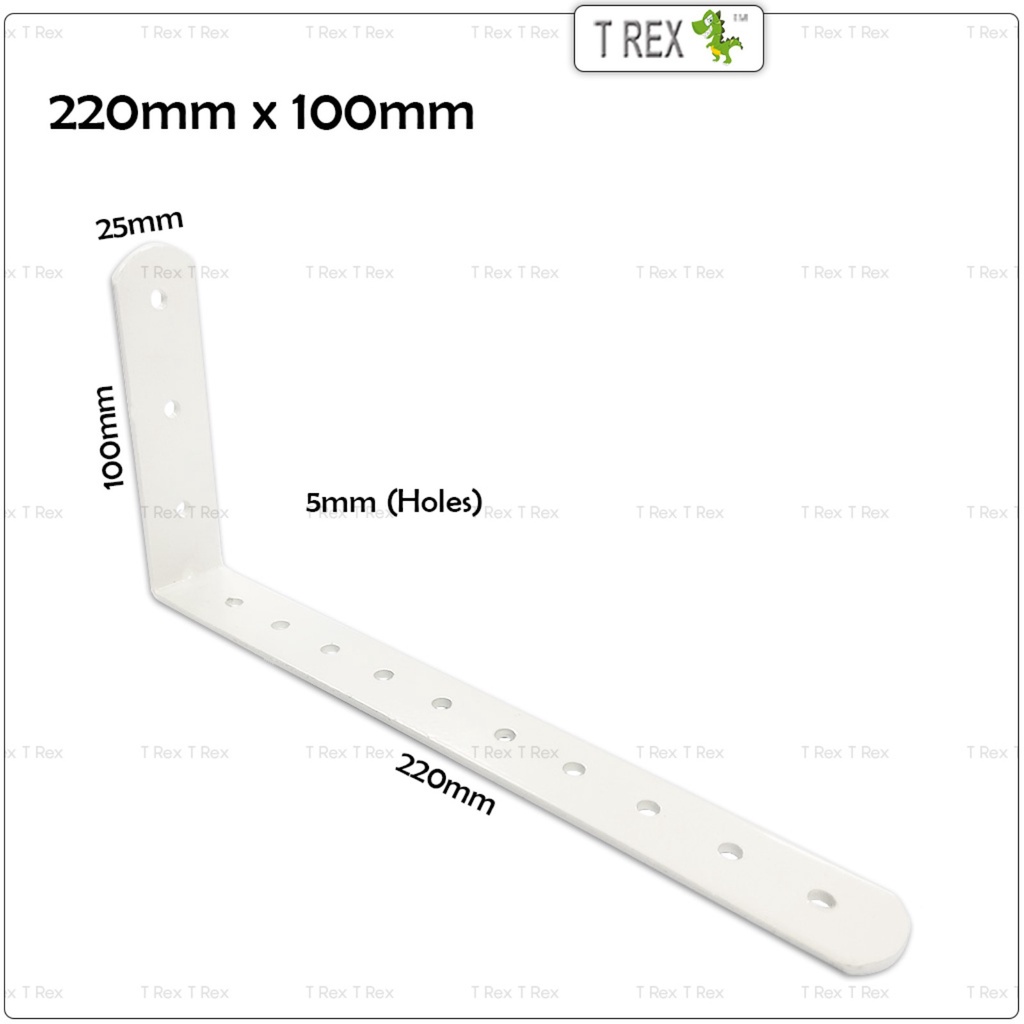 T Rex DIY Extra Solid Epoxy White Steel Metal Angle L Bracket / L ...
