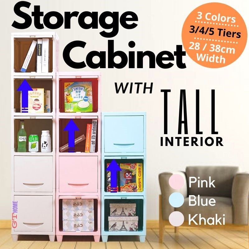 Storage Cabinet with Tall Interior Storage Space / Storage Organizer as ...