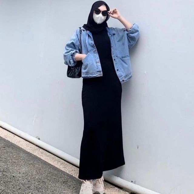 PREMIUM KNIT INNER SPAN DRESS | LONG DRESS SPAN KNIT SLEEVELESS ...