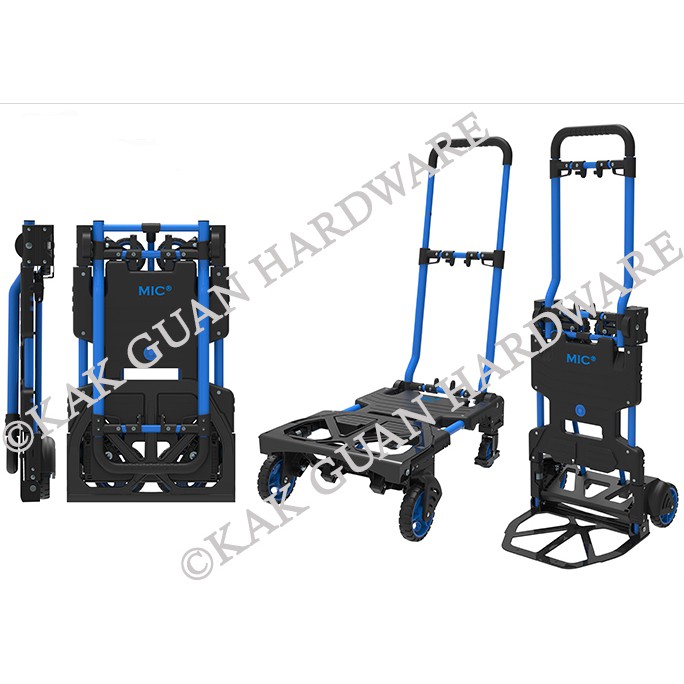 MIC2001 2-WAY FOLDABLE TROLLEY BLUE / RED | Shopee Singapore