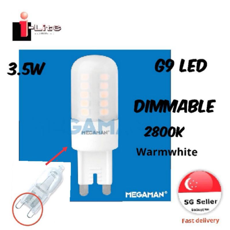 MEGAMAN LED BULB G9 BASE 3.5W DIMMABLE | Shopee Singapore