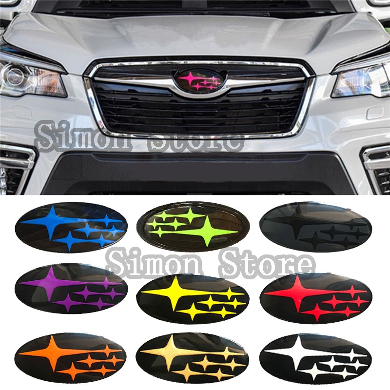 2pcs Car Front Hood Emblem Mark Sticker for Subaru Impreza BRZ WRX STI ...