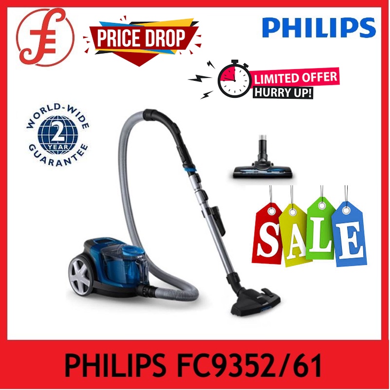 Philips FC9352 1900W PowerPro Compact Bagless vacuum cleaner (FC9352/61 ...