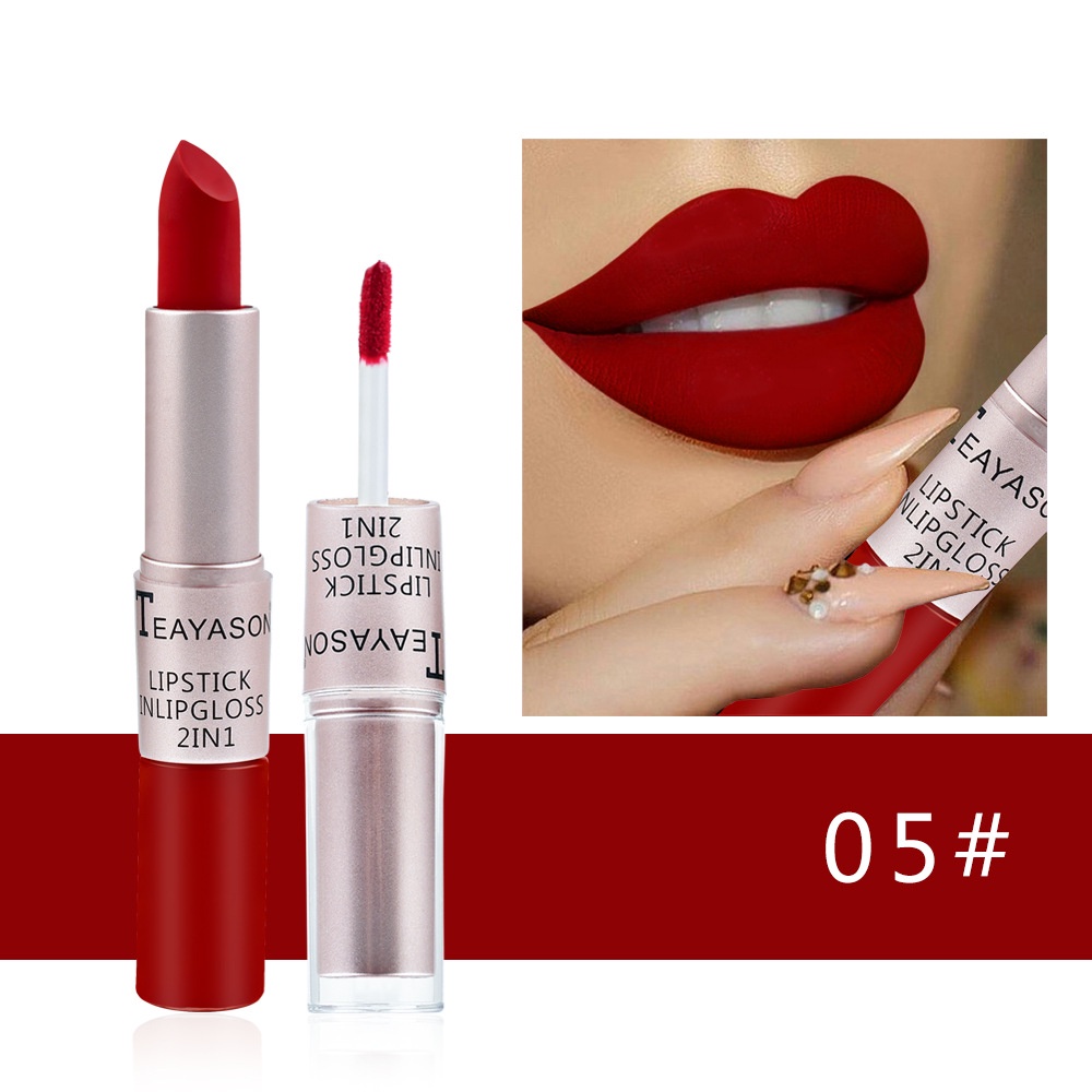 1pcs Waterproof Nude Matte Velvet Glossy Lip Gloss Lipstick Lip Balm ...