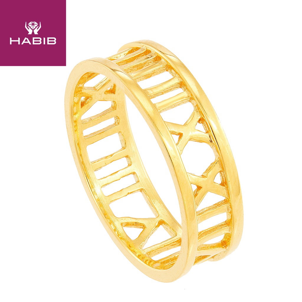 HABIB 916/22K Yellow Gold Ring R500722 | Shopee Singapore