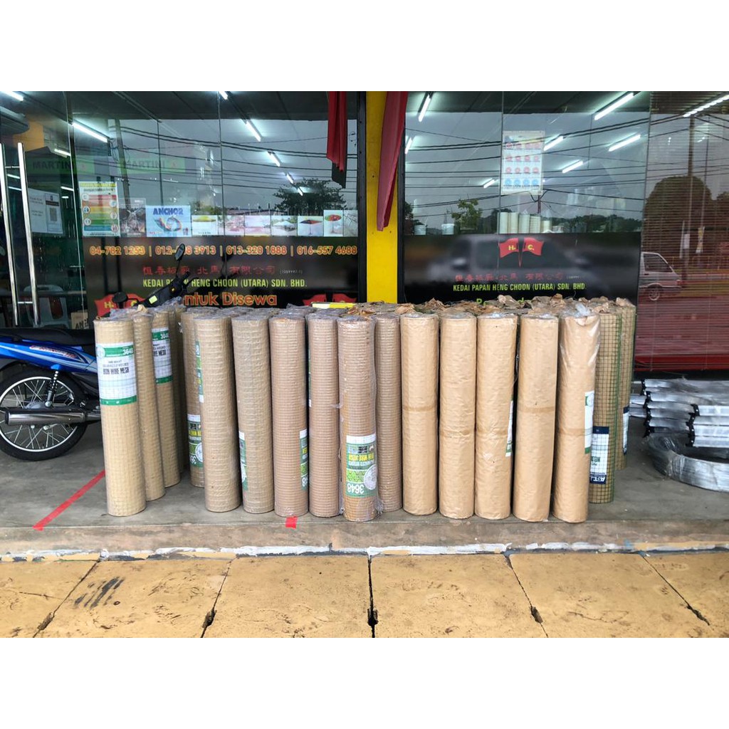 45KAKI PER ROLL DAWAI JARING / GALVANIZED WELDED WIRE MESH NETTING ...