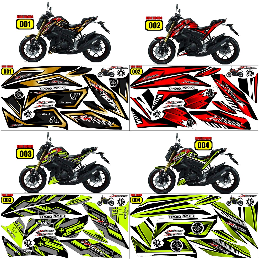 Yamaha xabe striping decal Sticker xabre striping variation (all ready ...