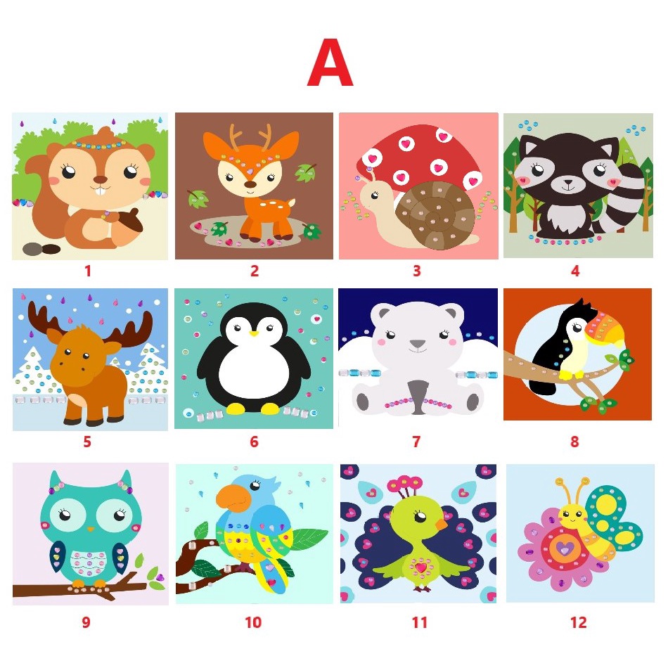 DESIGN A - DIY Painting / Canvas Art Painting Kit / Canvas With Jewel ...