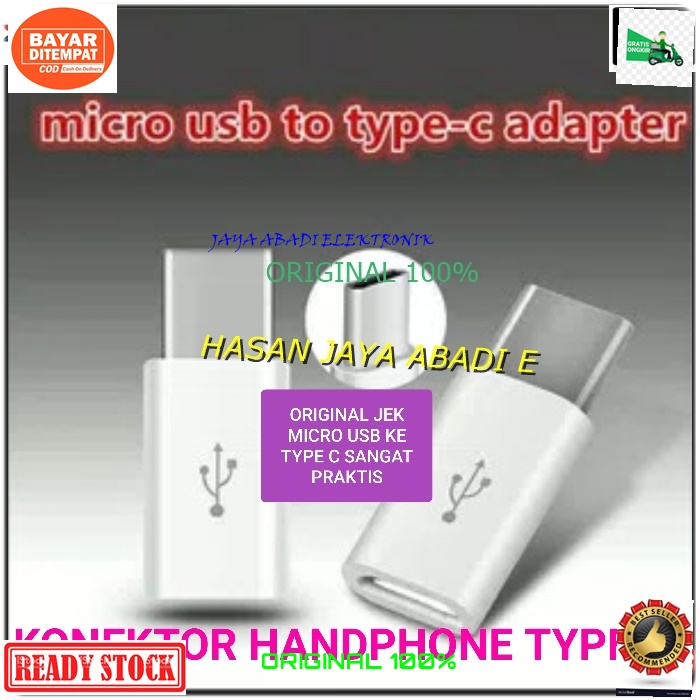 J71 ORIGINAL JACK MICRO USB TO TYPE C CONNECTOR JEK ADAPTER CAS ...